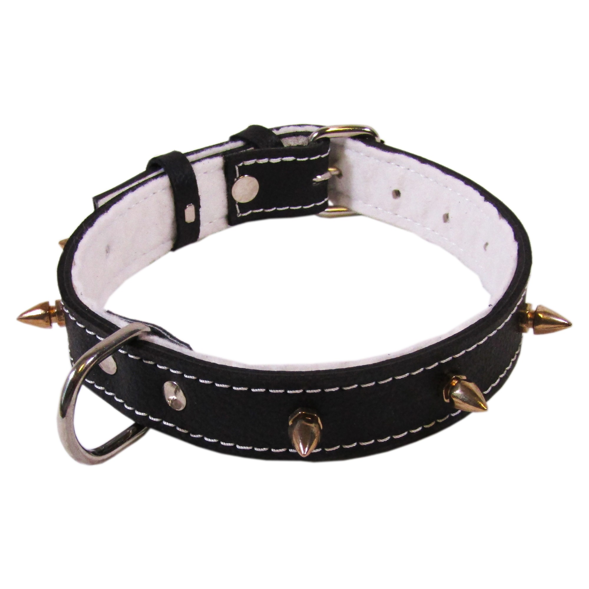 (BW10) Zgarda Piele cu Colti Tip 22 mm/50 cm, Negru - Zgarzi Lese ...